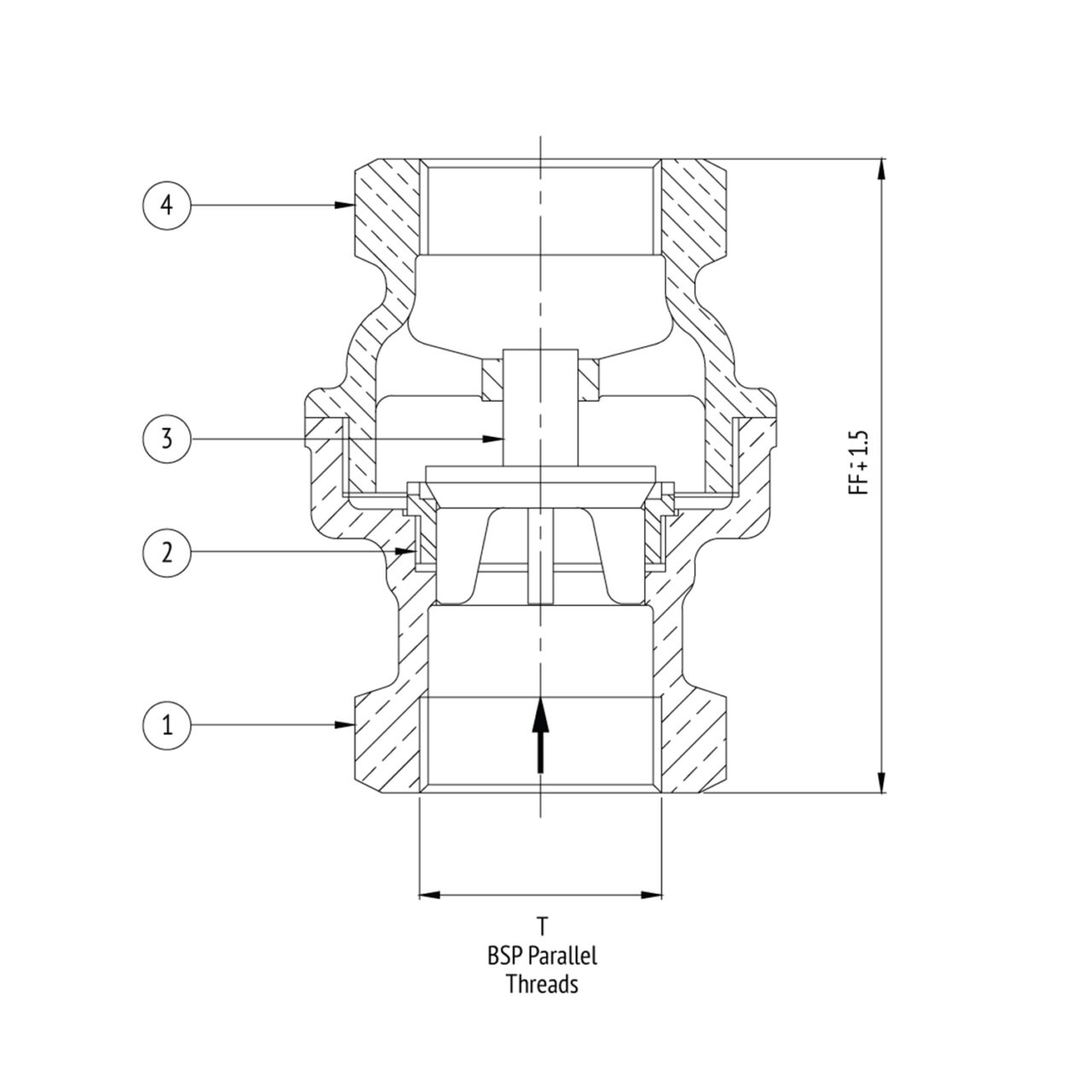 AV-80 Bronze Vertical Lift Check Valve | Newzel Industries