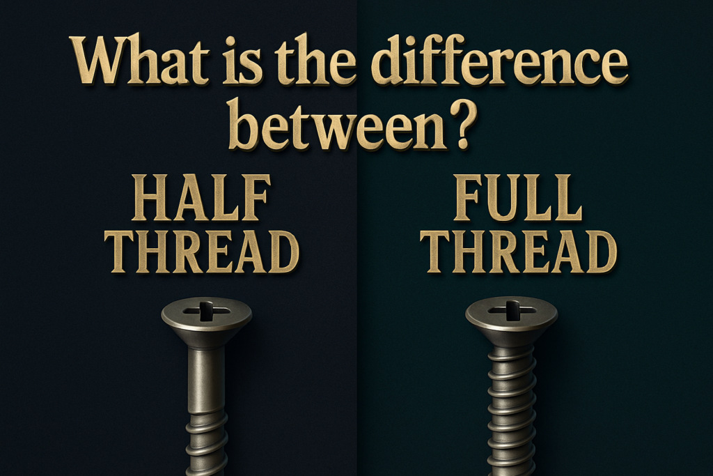 What is the difference between half thread and full thread?